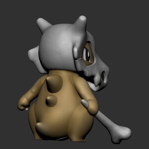 CUBONE Figurine Model Multiple Sizes Fully Colored or Uncolored - Etsy