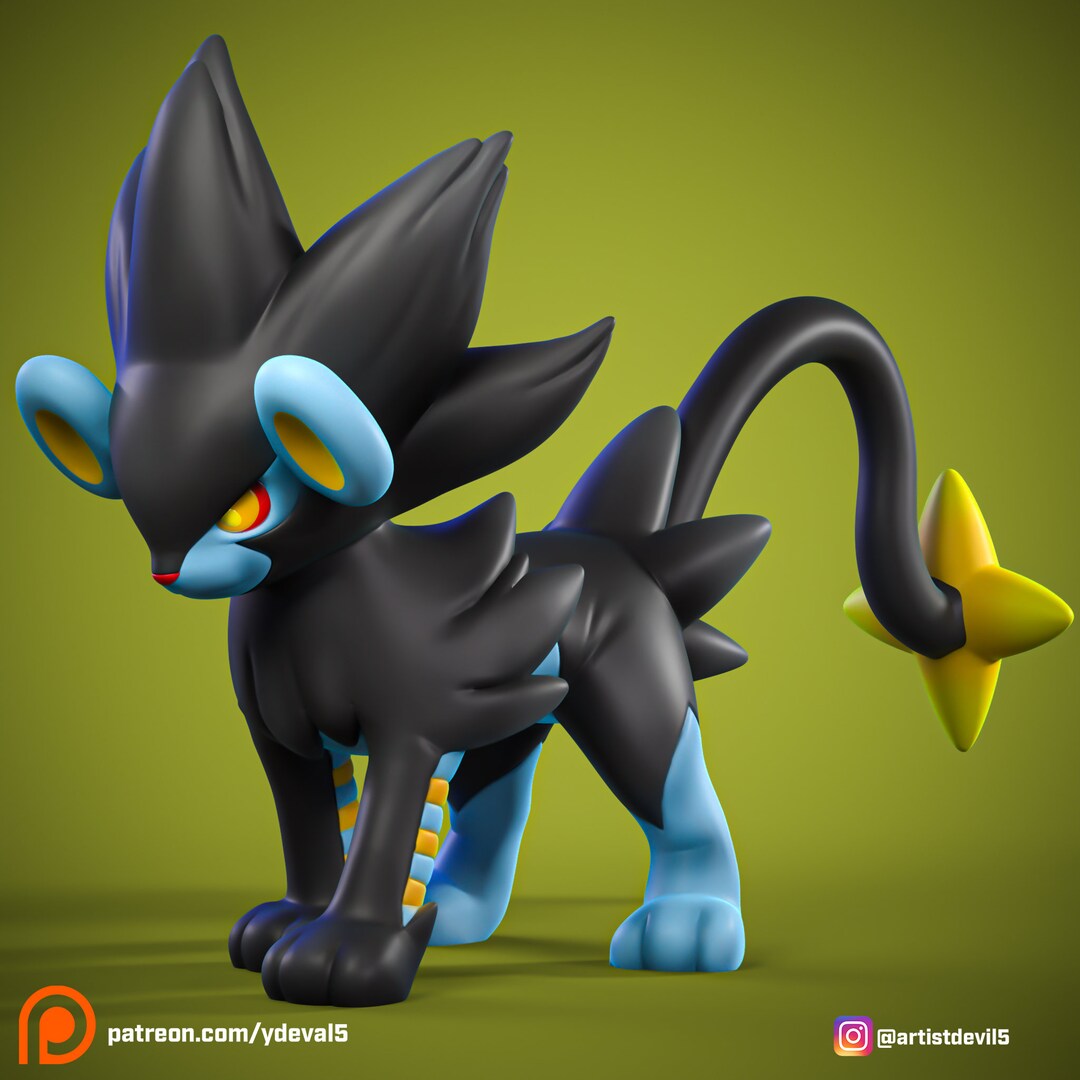 LUXRAY Figurine Model Multiple Sizes Fully Colored or Uncolored - Etsy