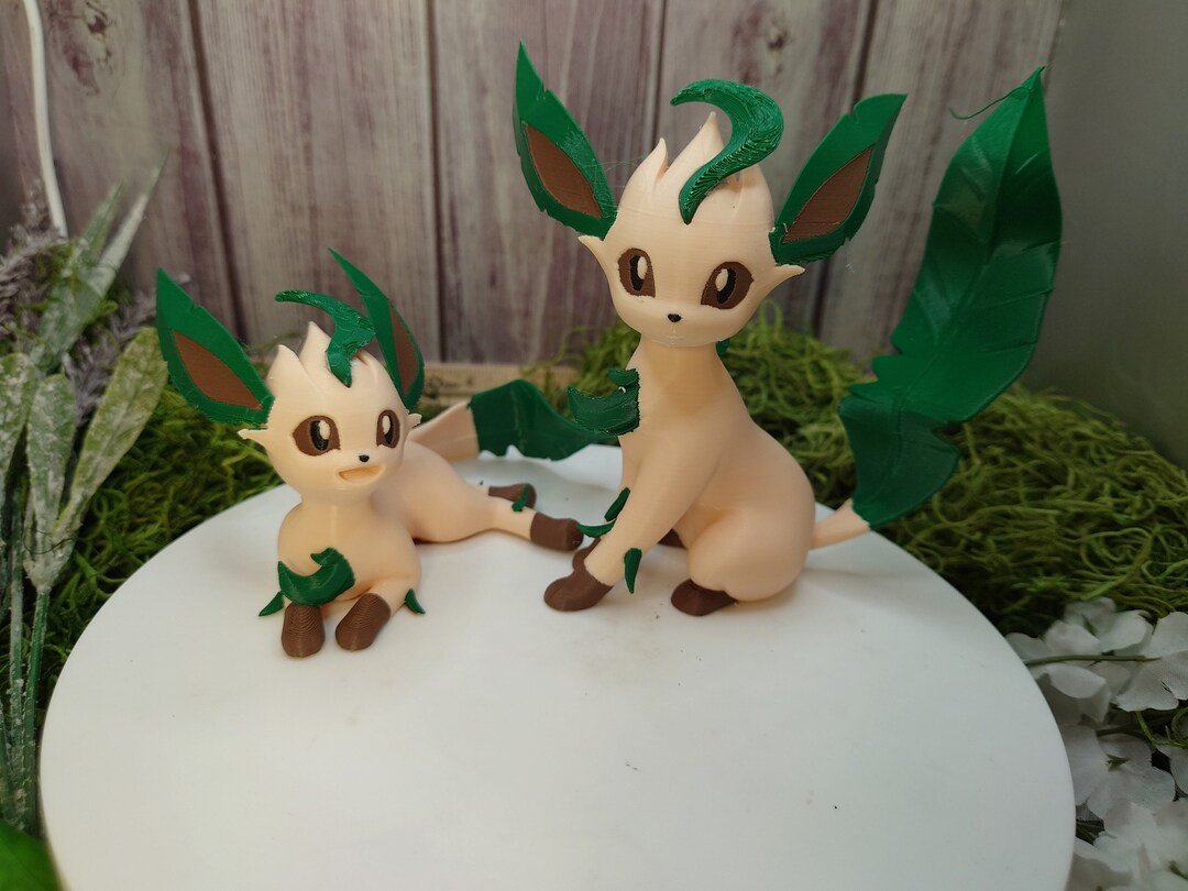 Leafeon Model Figurine Multiple Poses Custom Sizes Colored or DIY - Etsy