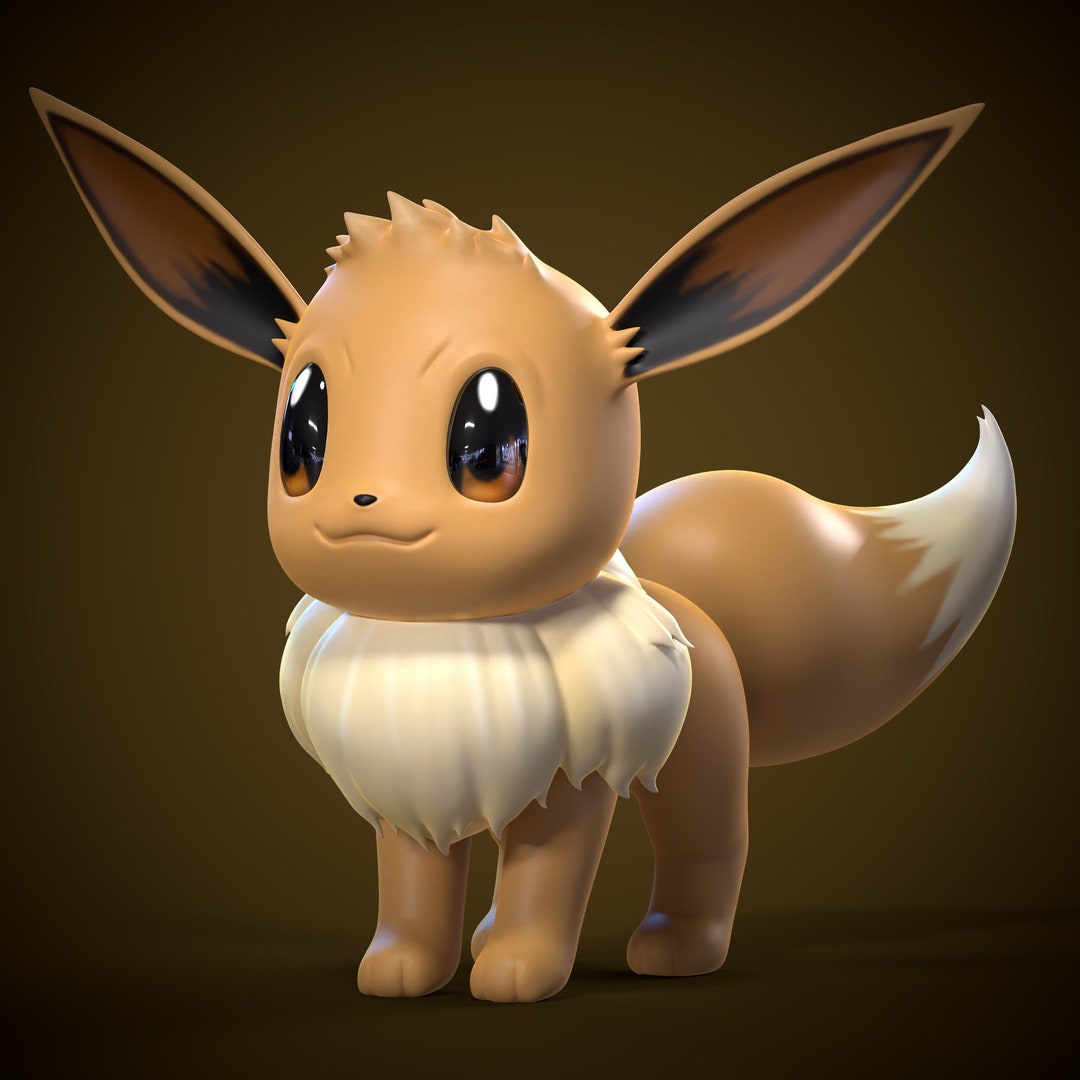 Eevee Figurine Model Multiple Sizes Fully Colored or Uncolored - Etsy