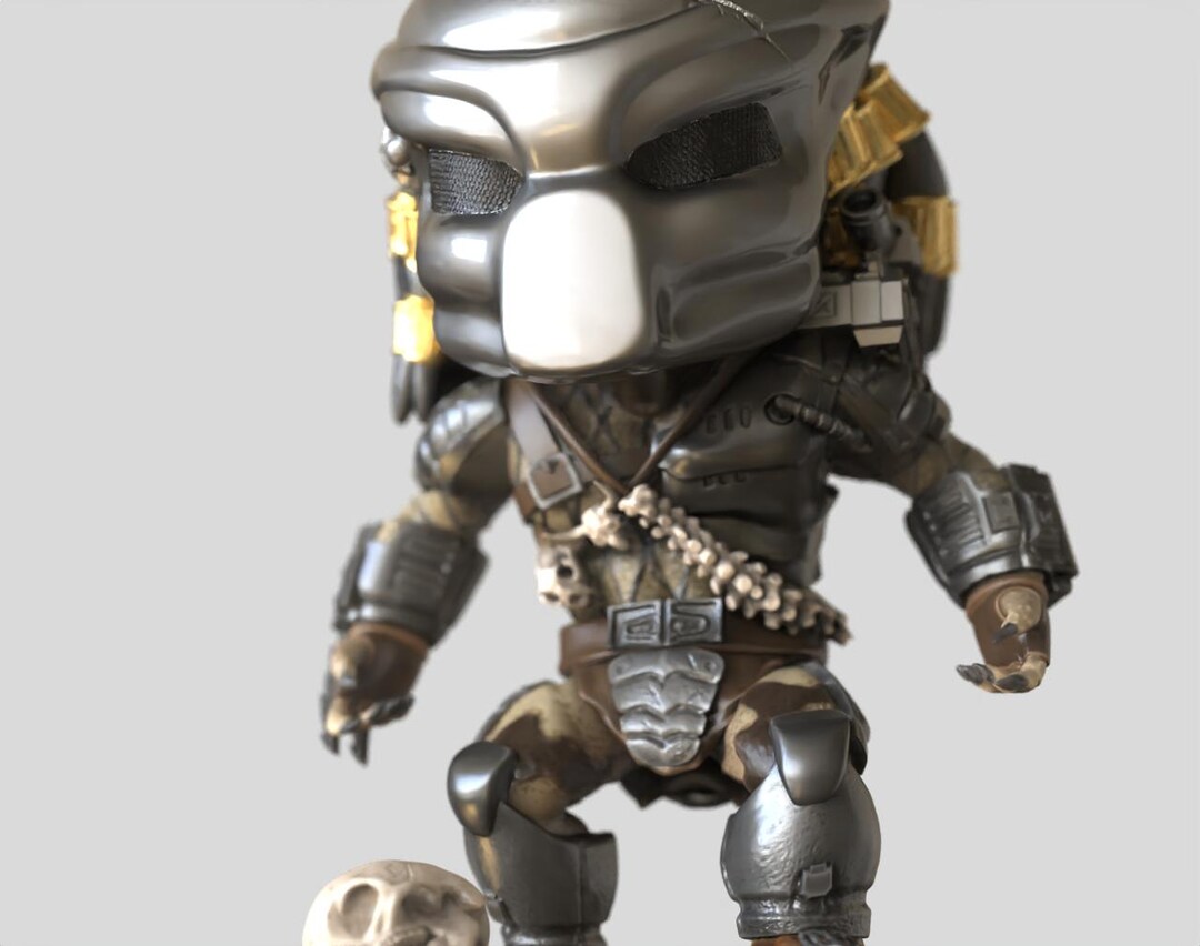 Predator CHIBI VERSION Figurine Model Multiple Sizes Fully Colored or ...
