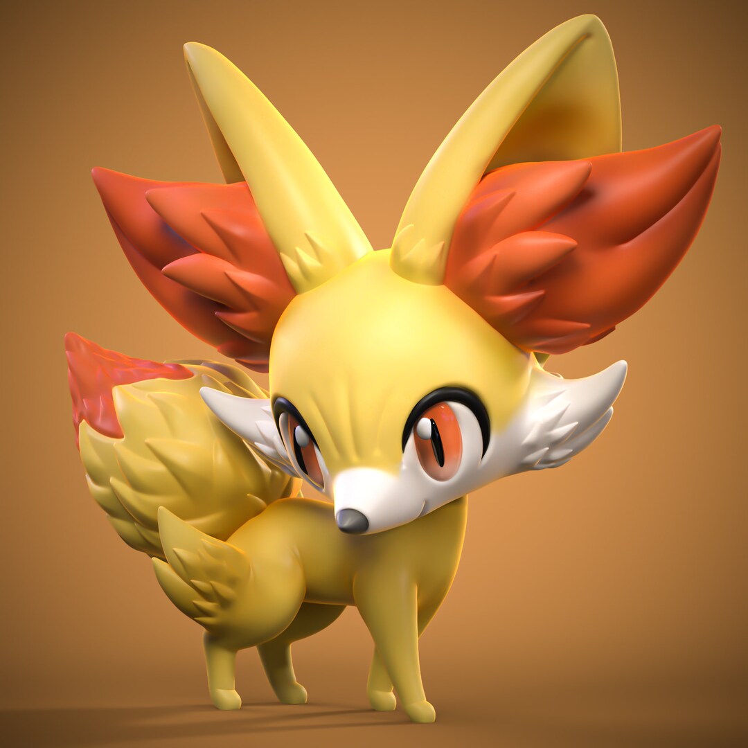FENNEKIN Figurine Model Multiple Sizes Fully Colored or Uncolored - Etsy