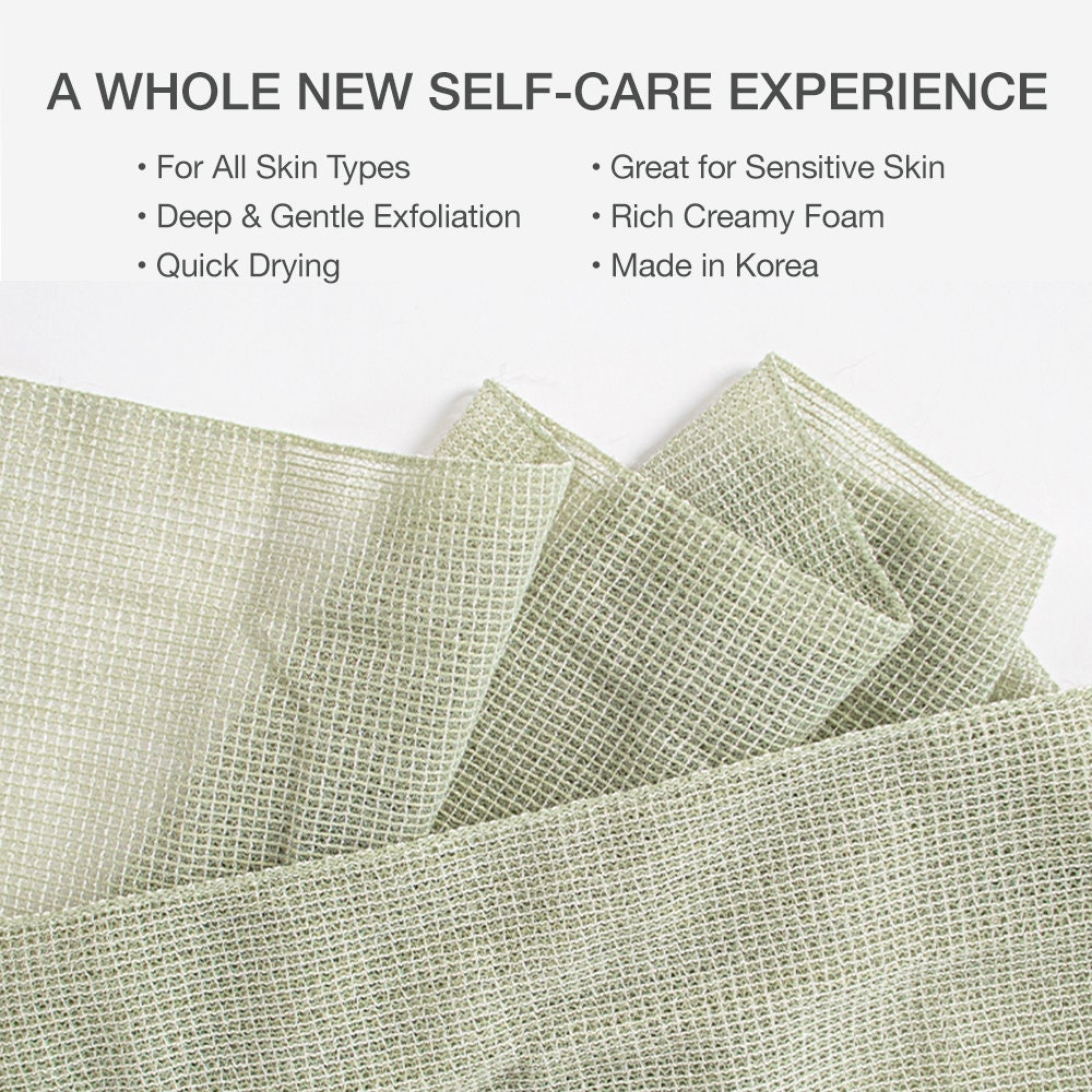 2 Pack - Exfoliating Shower Towel - Bamboo Fabric Exfoliating Washcloth ...