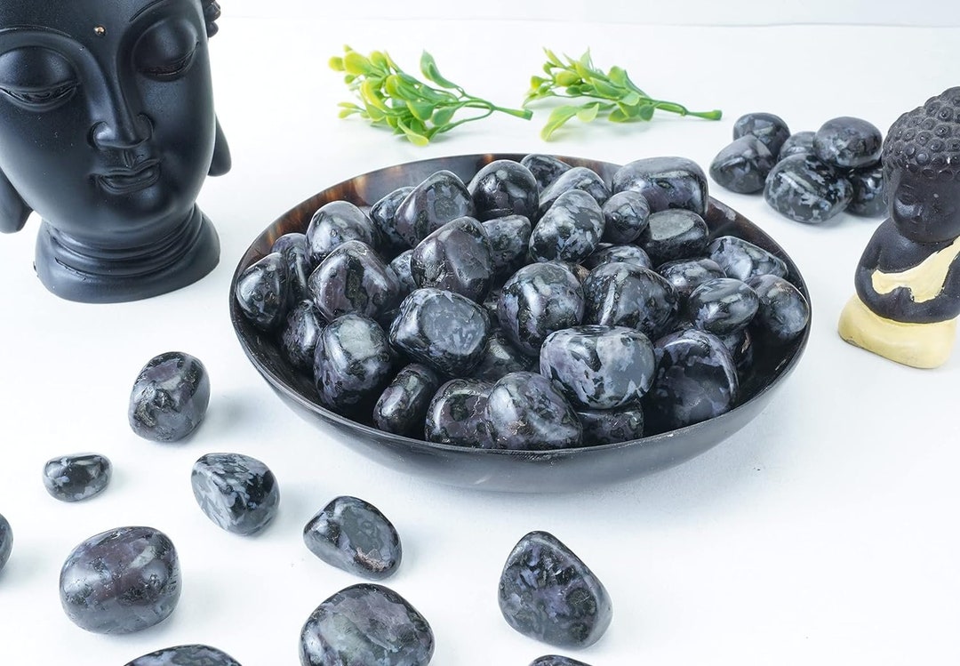Indigo Gabbro Tumbled Stones Crystal Kit for Reiki Healing Crystal ...