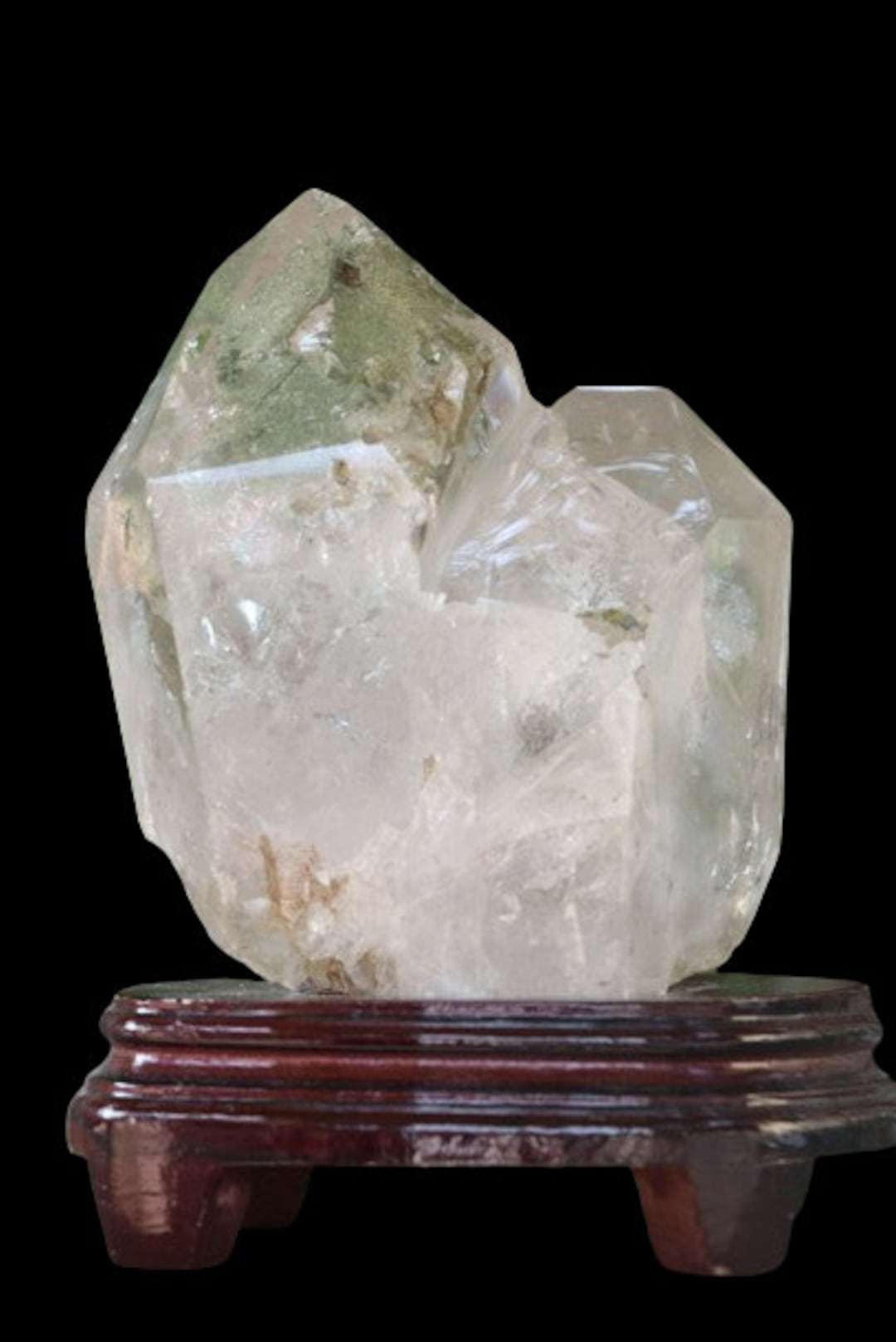 Tantric Twin Points Satyaloka Azeztulite Rainbow Quartz With Green ...