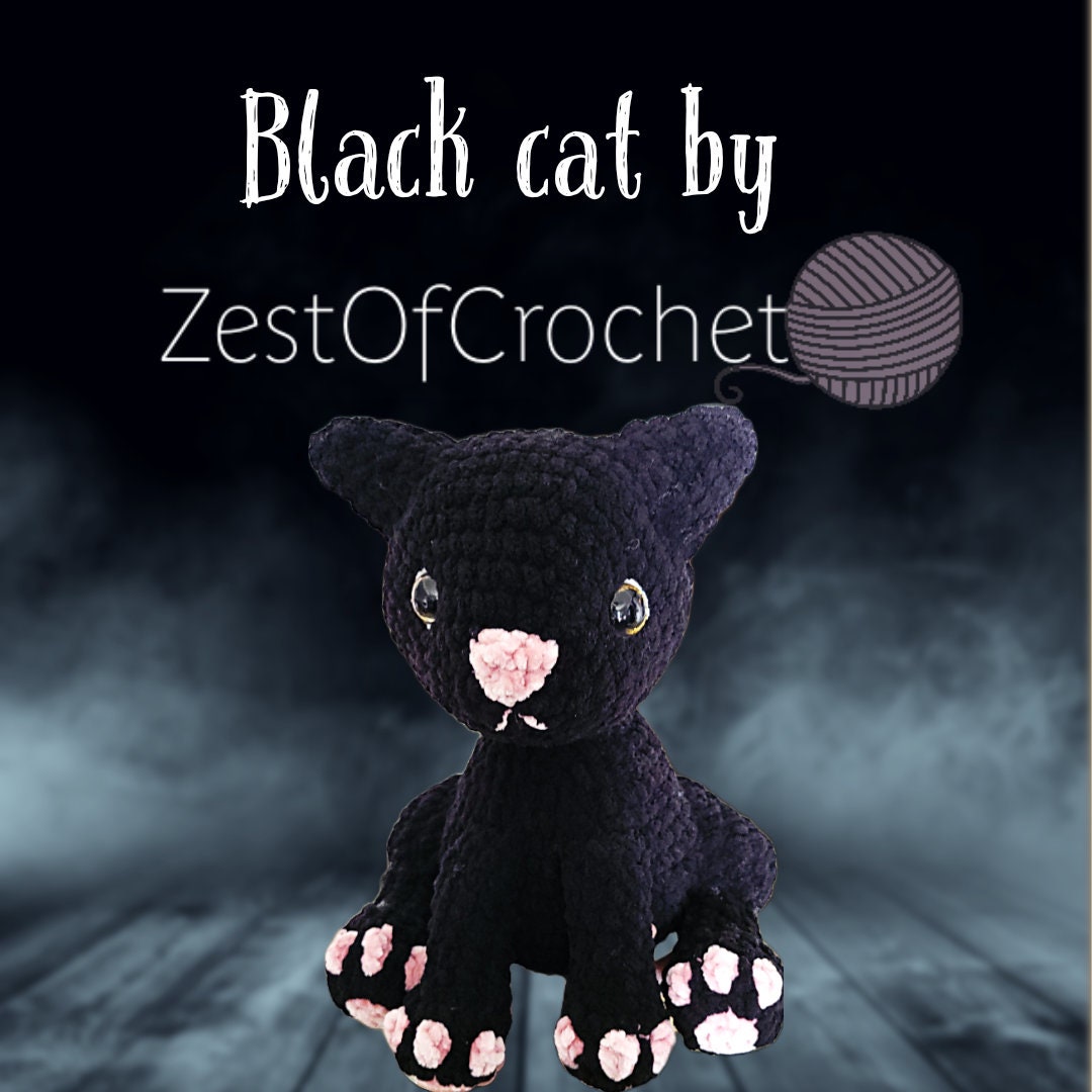 Black Cat Pattern, Chunky Cat, Plushie Cat Pattern - Etsy