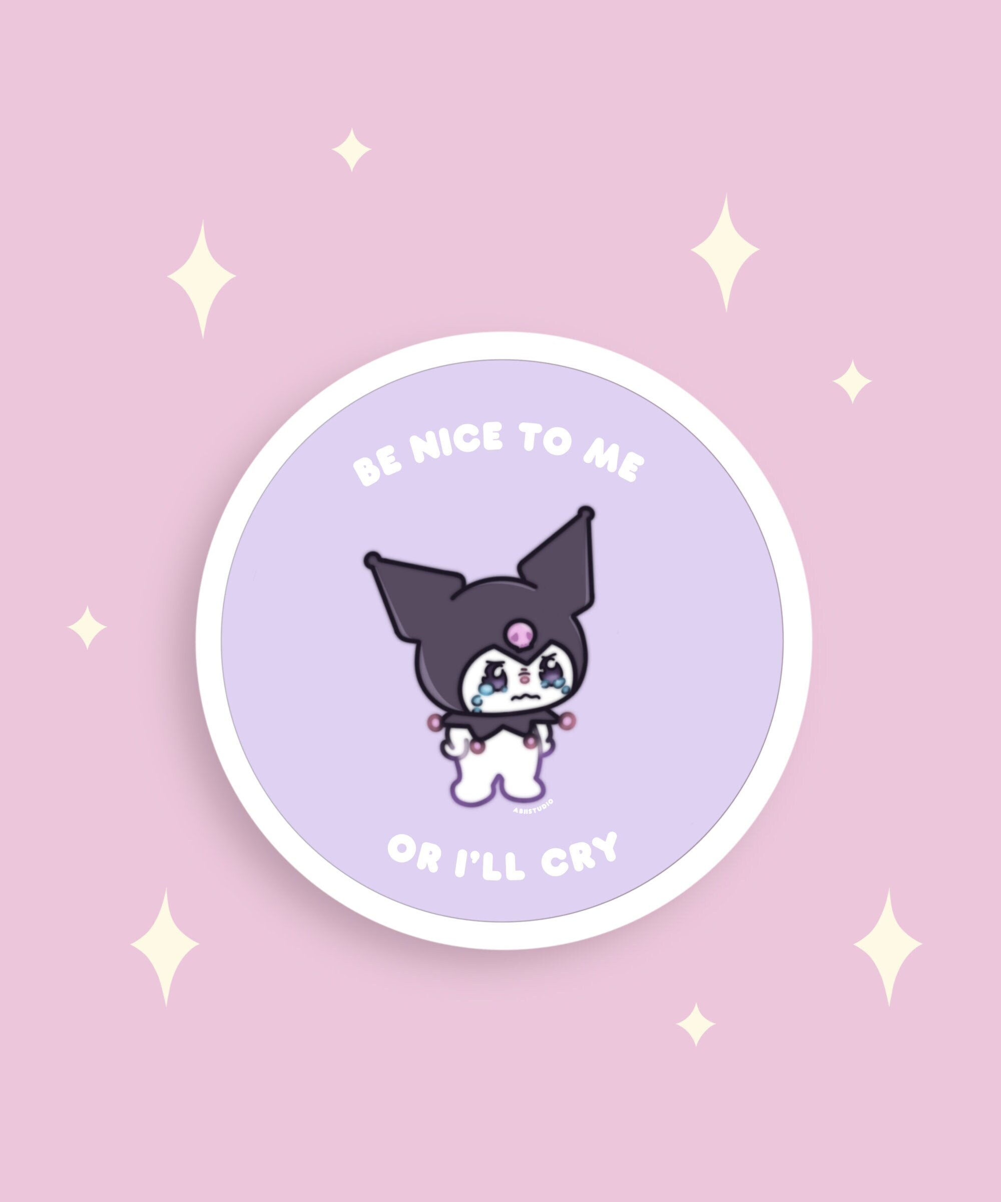 Kawaii Cry Baby Kuromi Die Cut Sticker Waterproof Vinyl - Etsy