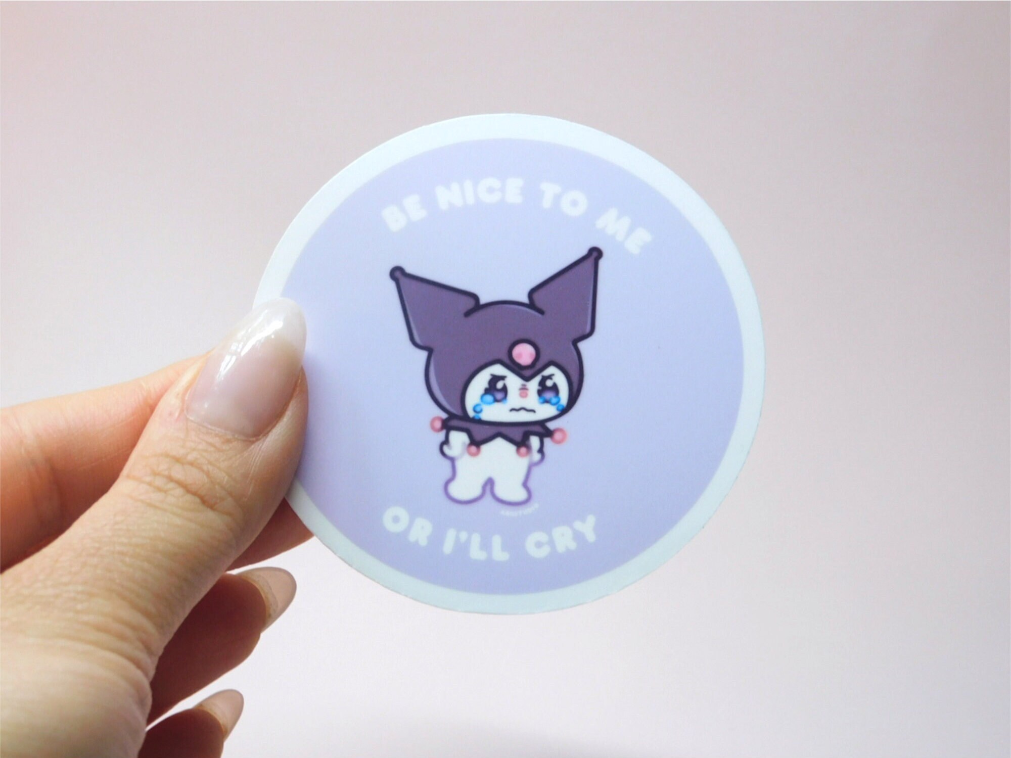 Kawaii Cry Baby Kuromi Die Cut Sticker Waterproof Vinyl - Etsy
