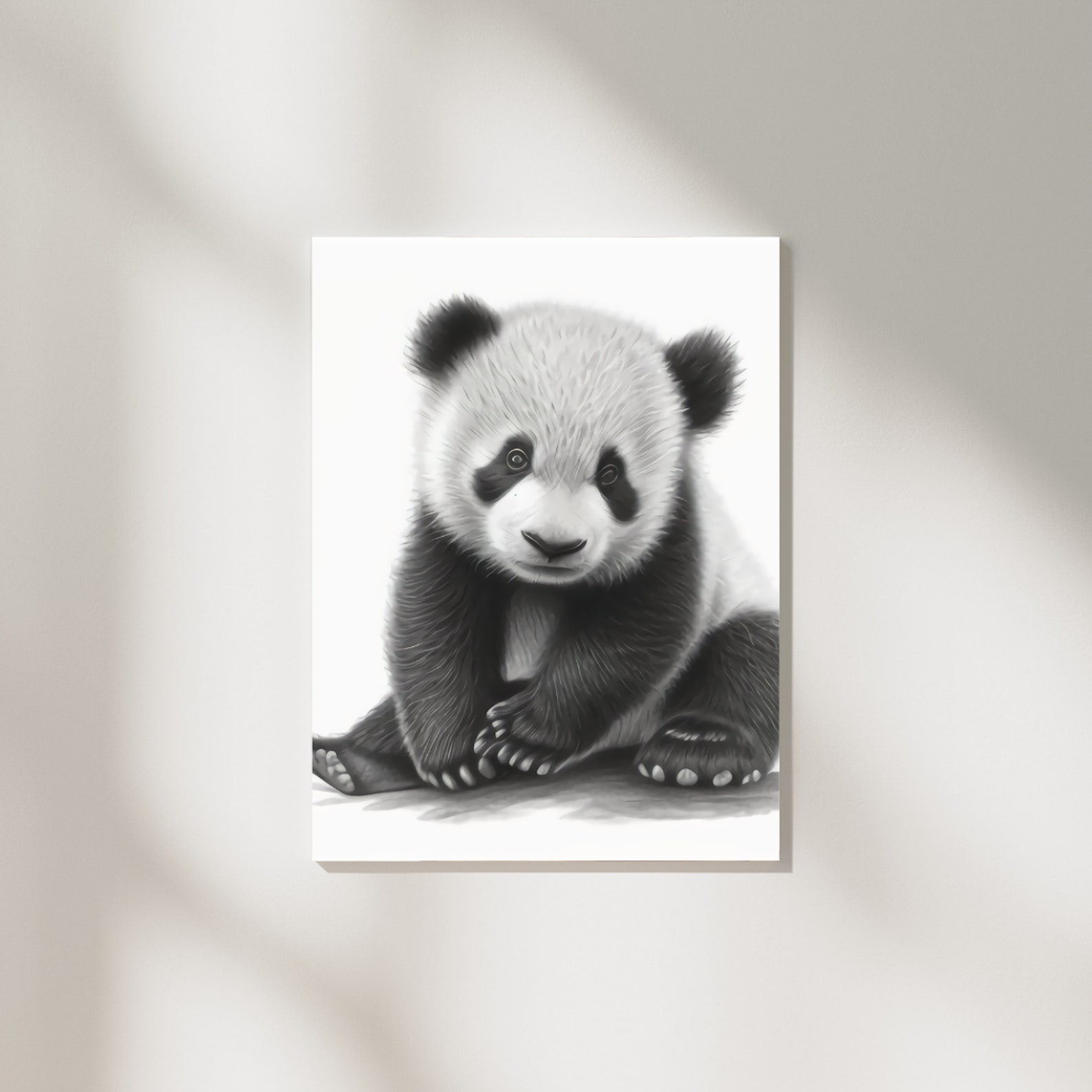Super Cute Panda Pencil Drawing Digital Download, Digital Prints ...