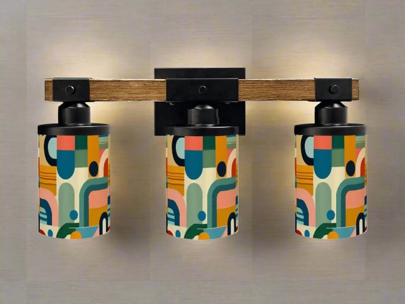 Luxury Bathroom Lighting MCM Vanity Light Fixture 3-light Decorative ...