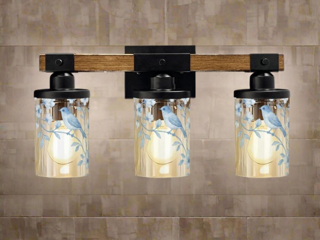 Luxury Bathroom Lighting Chinoiserie Vanity Light Fixture 3-light ...