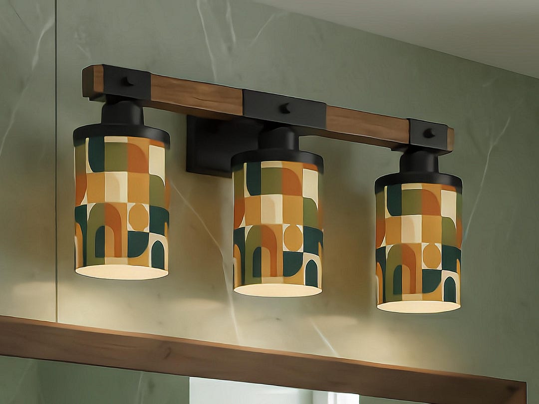 MCM Luxury Bathroom Lighting Vanity Light Fixture 3-light Decorative ...
