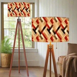 Wood Floor Lamp Mid Century Modern Tall Lamp Housewarming Gift Living ...