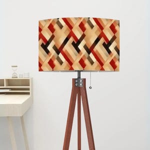 Wood Floor Lamp Mid Century Modern Tall Lamp Housewarming Gift Living ...