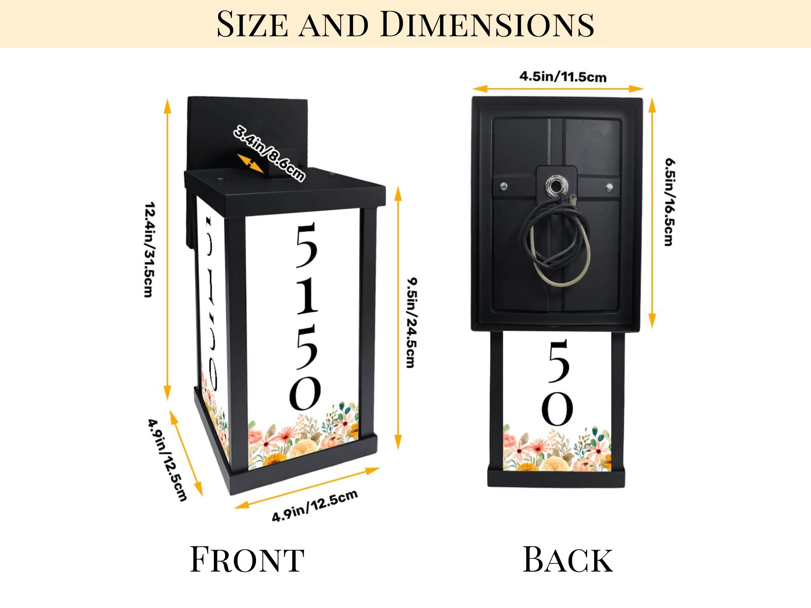 Outdoor Wall Light Personalized With House Number Floral Wall Sconce ...