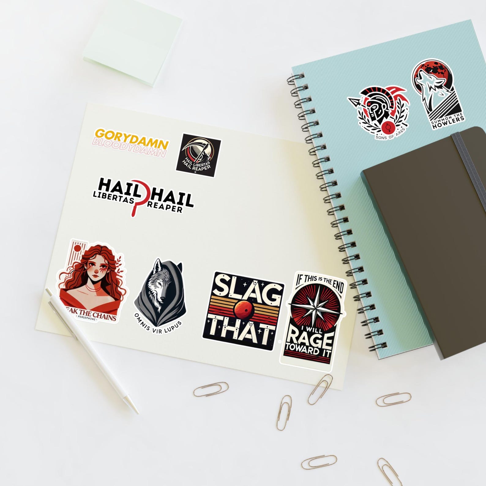 Red Rising Sticker Sheet: Science Fiction Book Lover Decals for Kindle ...