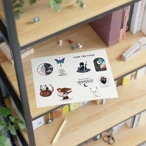 Quicksilver Sticker Sheet | Kingfisher | Romantasy Book Callie Hart ...