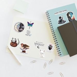 Quicksilver Sticker Sheet | Kingfisher | Romantasy Book Callie Hart ...