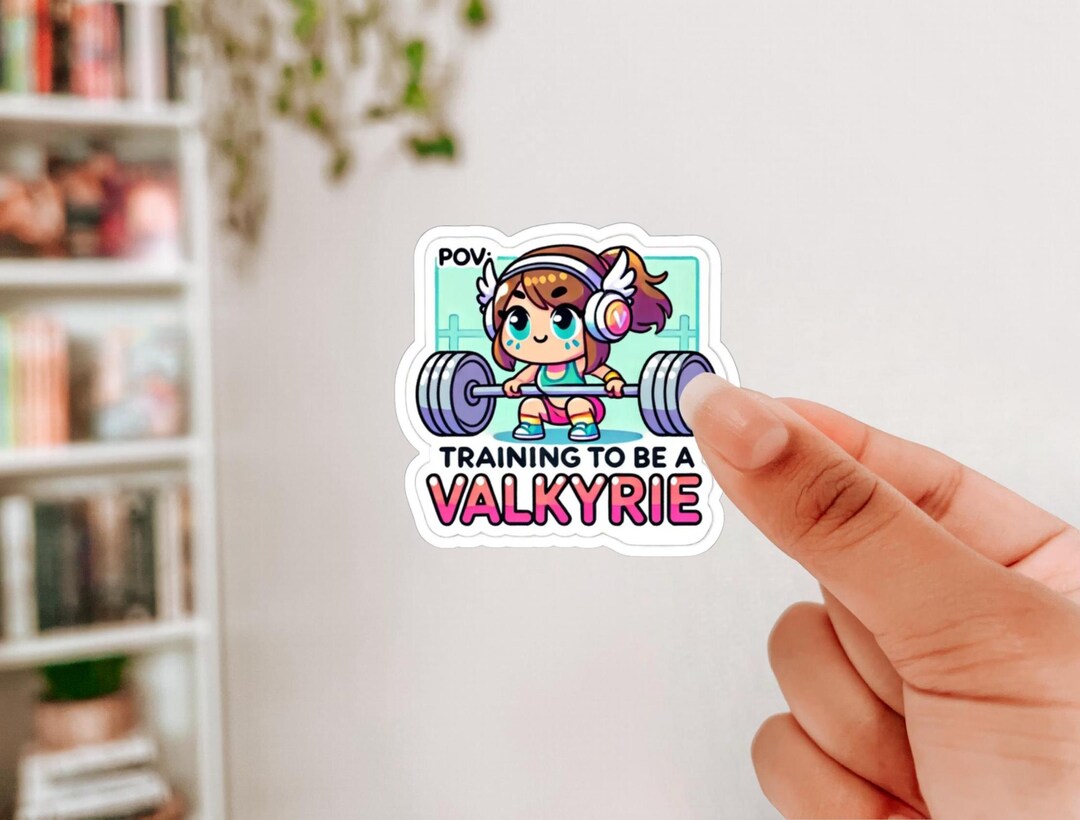 ACOTAR Sticker for Water Bottle: Valkyrie Gym Training Motivation Decal ...