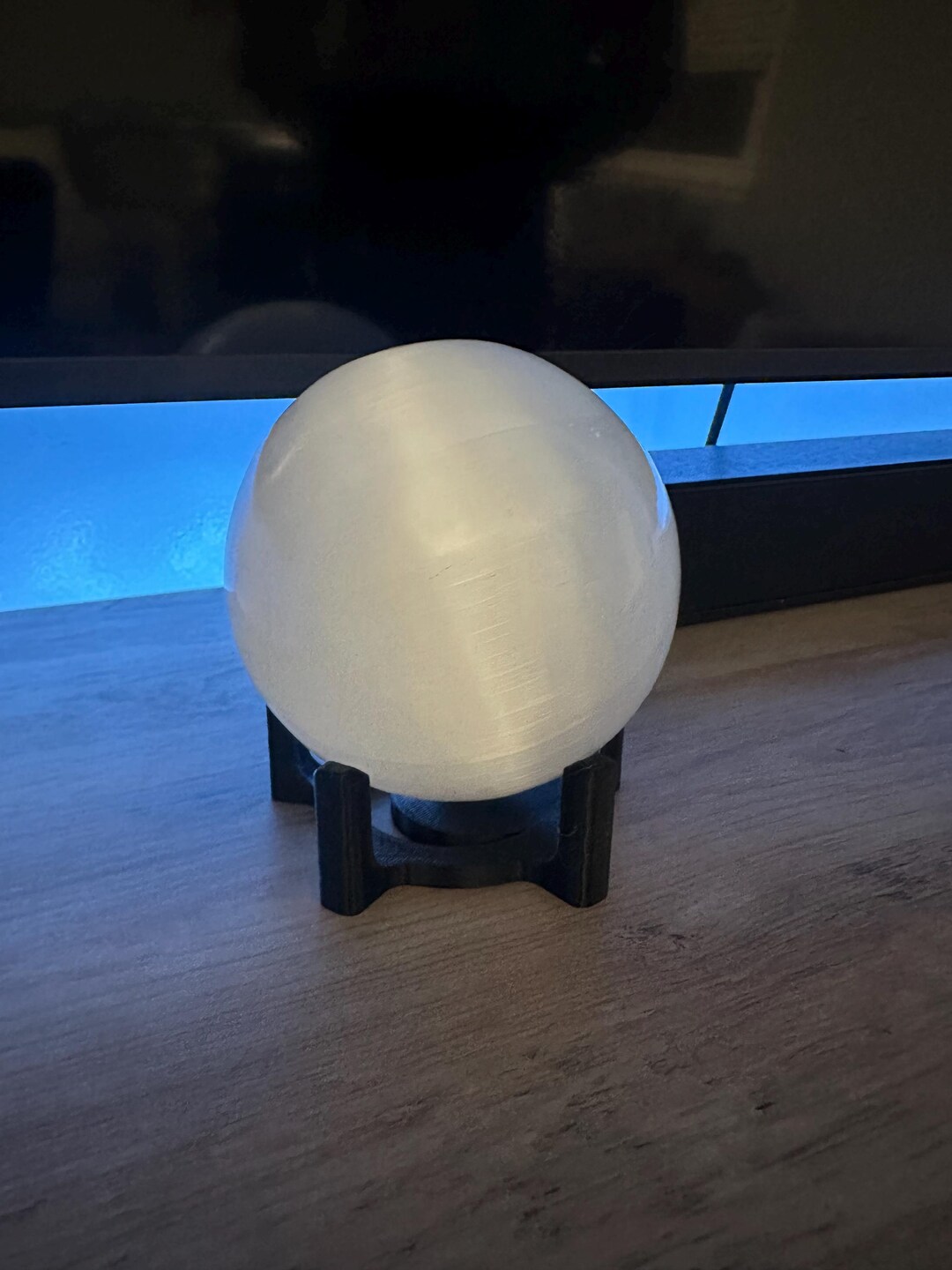 3D Printed Sphere Stand, Crystal Holder (moon Design) - Etsy
