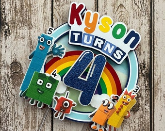 Number Blocks Cake Topper Math Birthday Numberblocks - Etsy