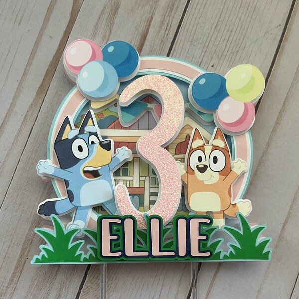 Bluey Cake Topper - Etsy