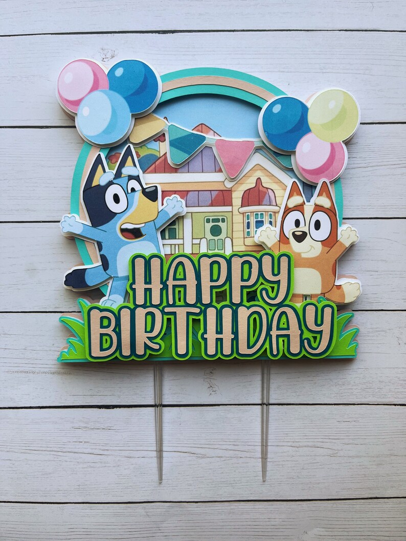 Bluey Cake Topper - Etsy
