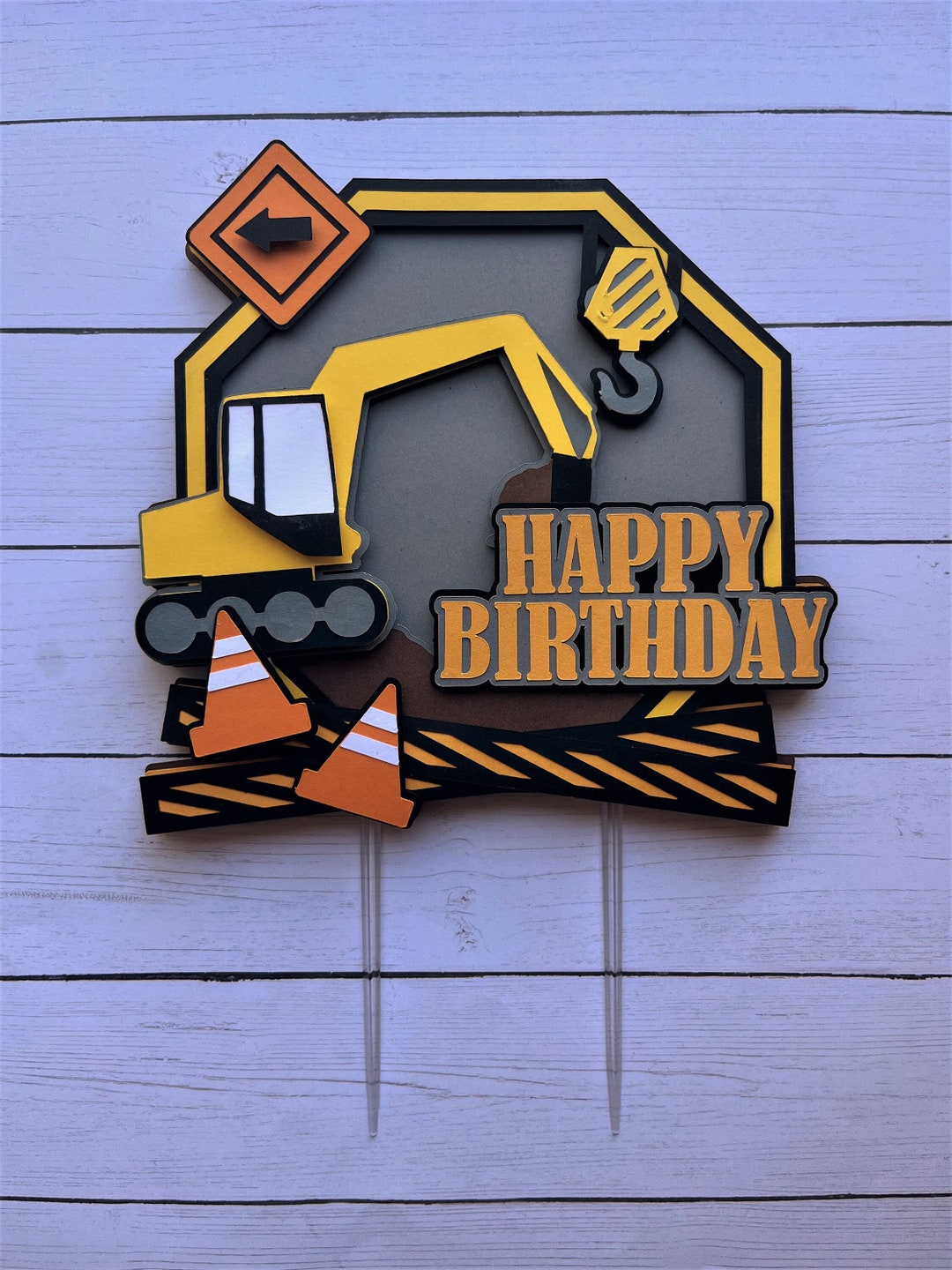Construction Cake Topper - Etsy
