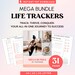 Printable Life Tackers to Thrive in 2024 Bundle Habit Tracker, Weight Loss Tracker, Productivity ...