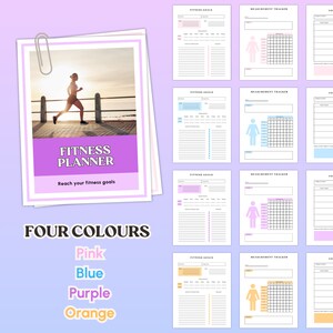 Printable Fitness Planner Trackers Bundle Fitness Goals, Weight Loss ...