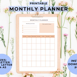 Printable Planner Bundle for Productivity Undated Daily Weekly Monthly ...