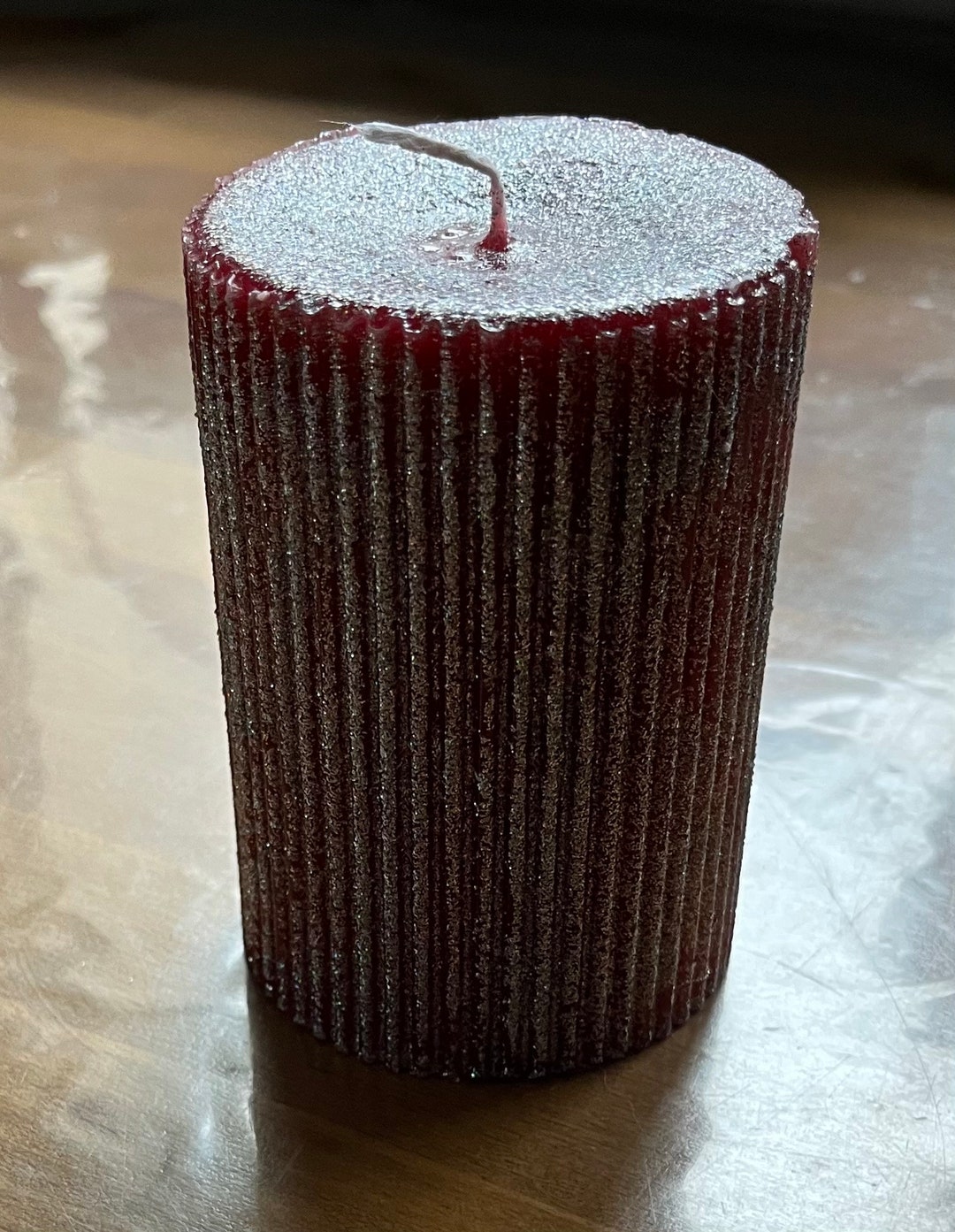Pillar Candle Pillar Candle Grooved Scented Candle Block - Etsy