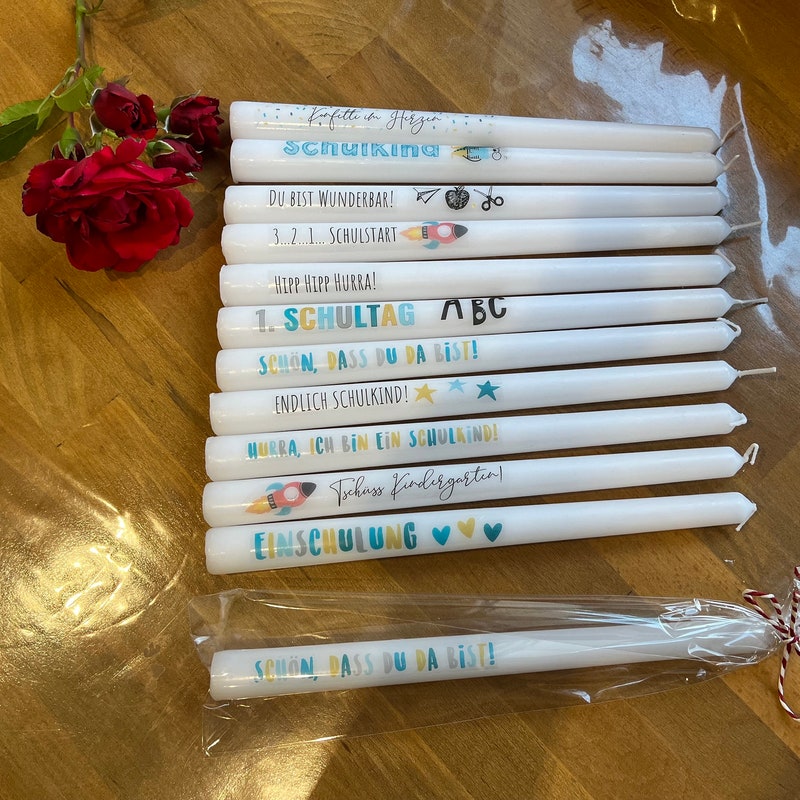 Kerze einschulung - Etsy.de