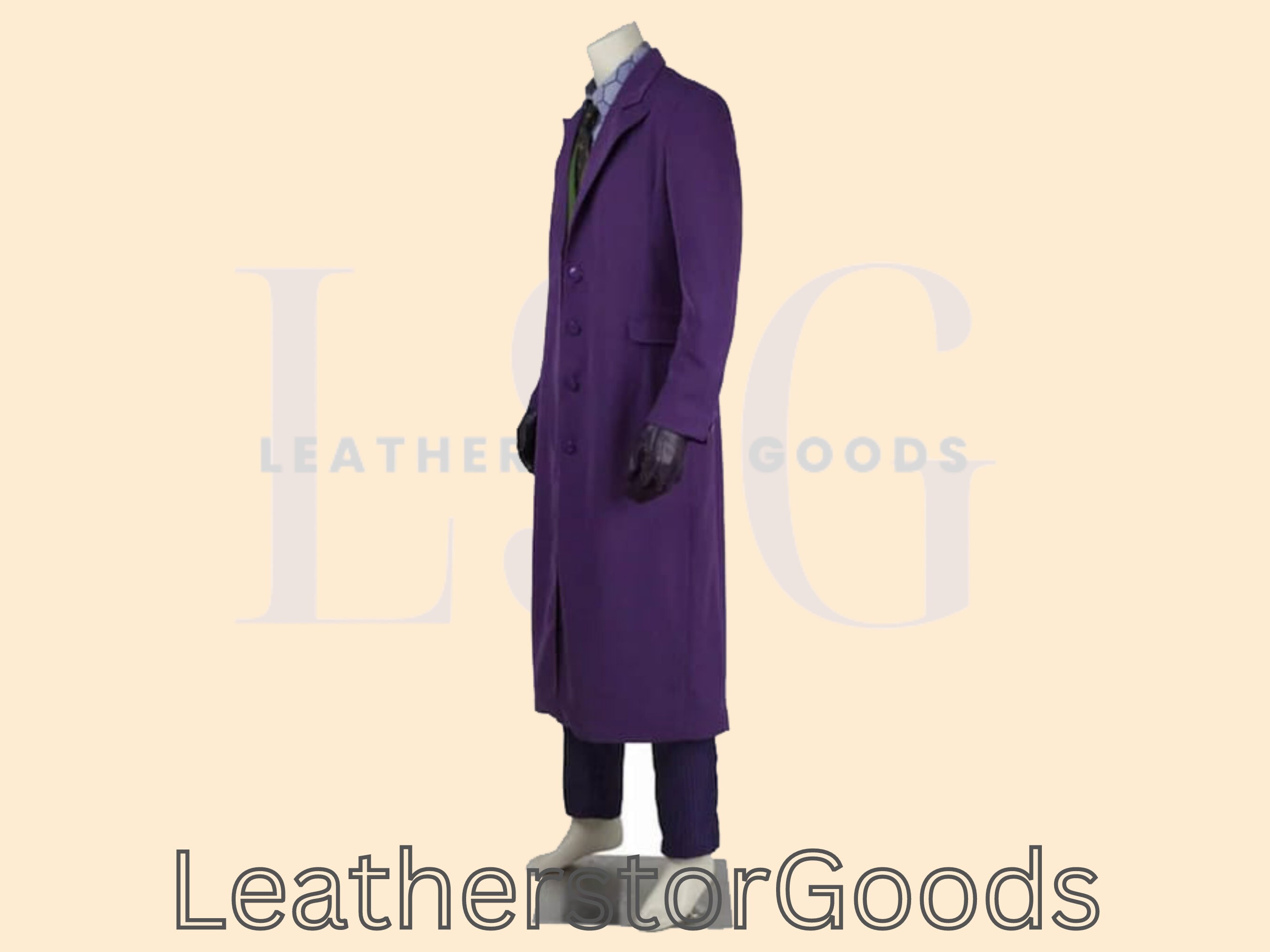 New Handmade Joker Gothic Cosplay Long Coat Men's Wool - Etsy