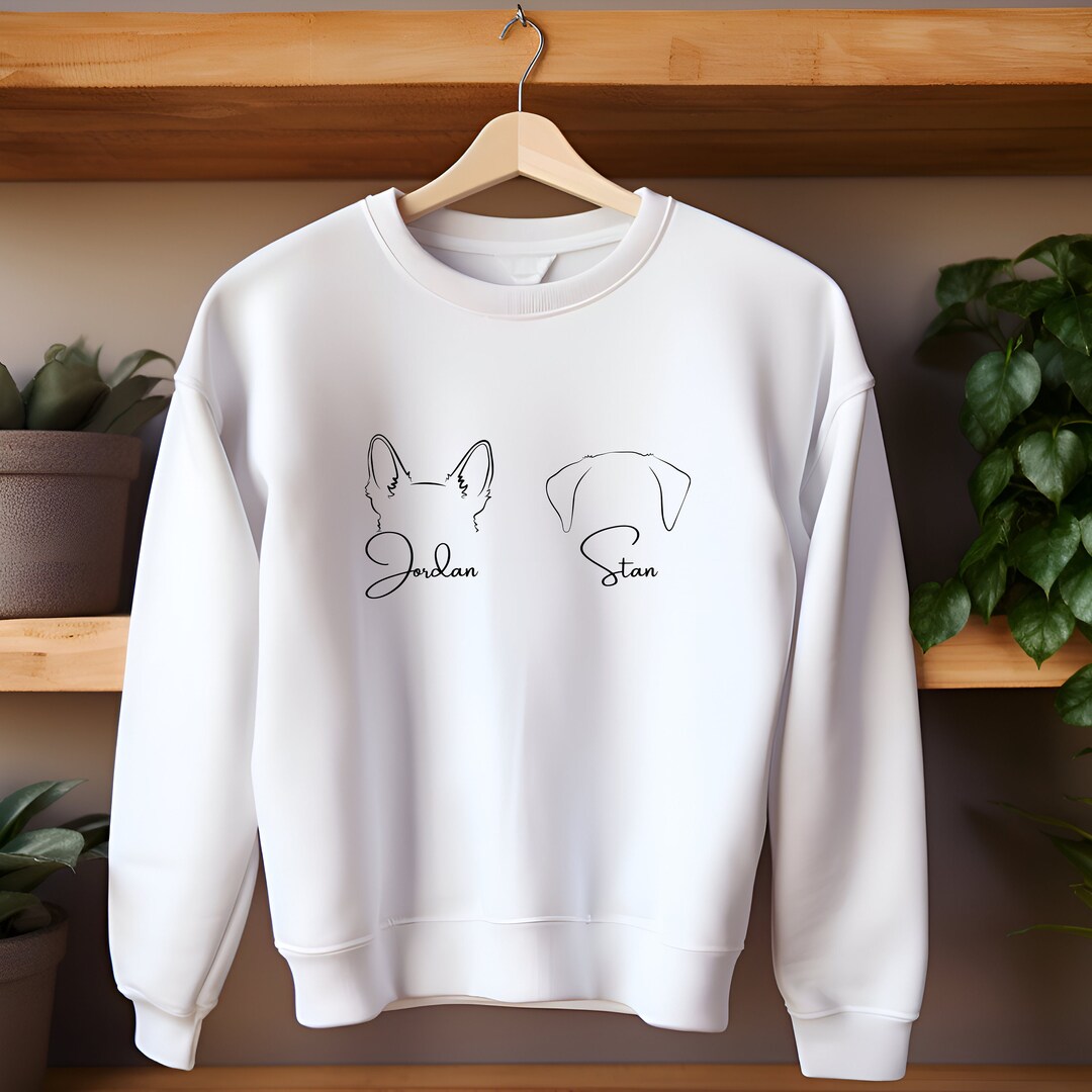 Personalized Dog Sweater With Name, Custom Dog Ear Shirt, Custom Dog ...