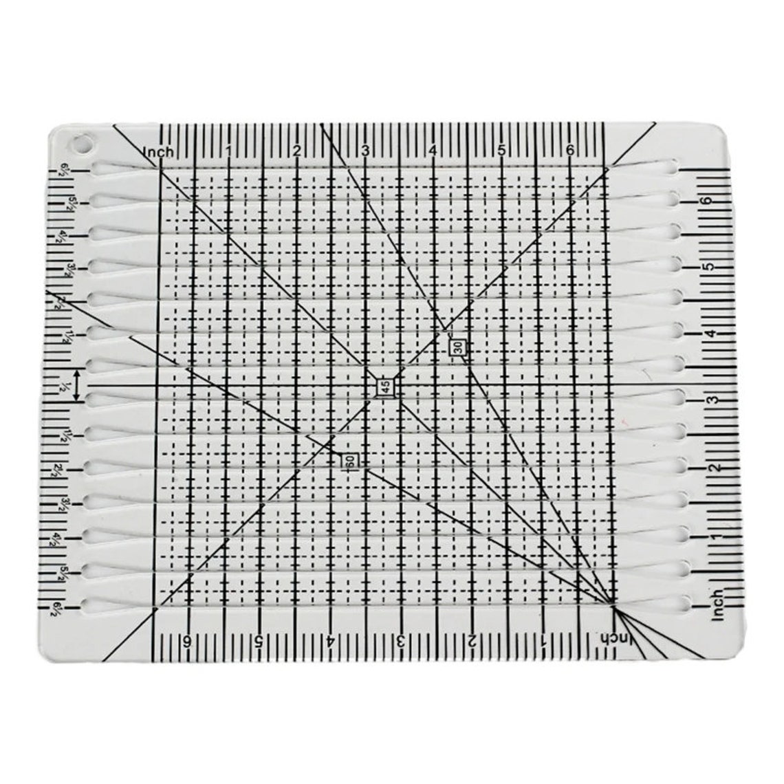 Slotted Quilting Ruler, Transparent Acrylic, Non-slip Surface, DIY ...