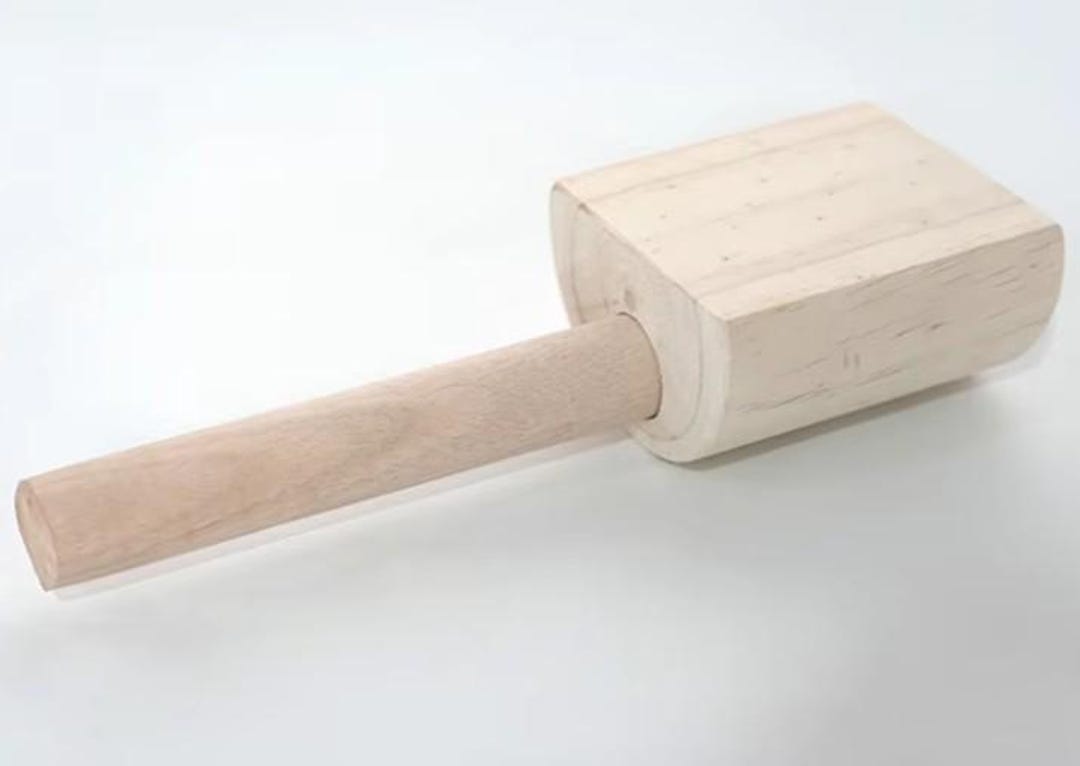 Clay Patting Board, Wooden, Pottery Wood Stick Mallet, DIY Mud Texture ...