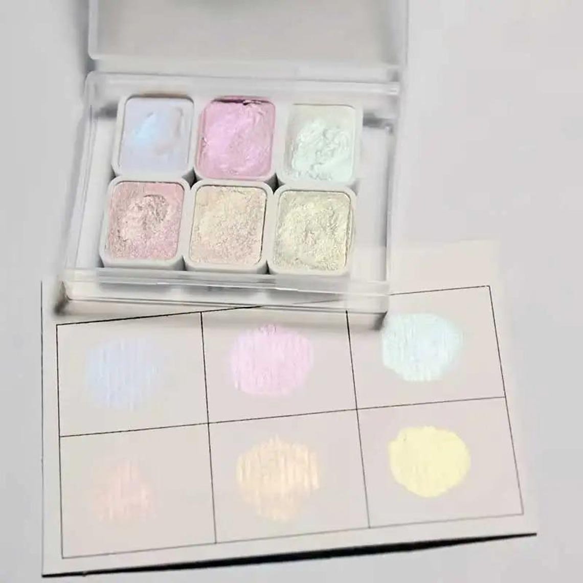 6-color Pearl Watercolor Set, Solid Pigments for Traditional Chinese ...