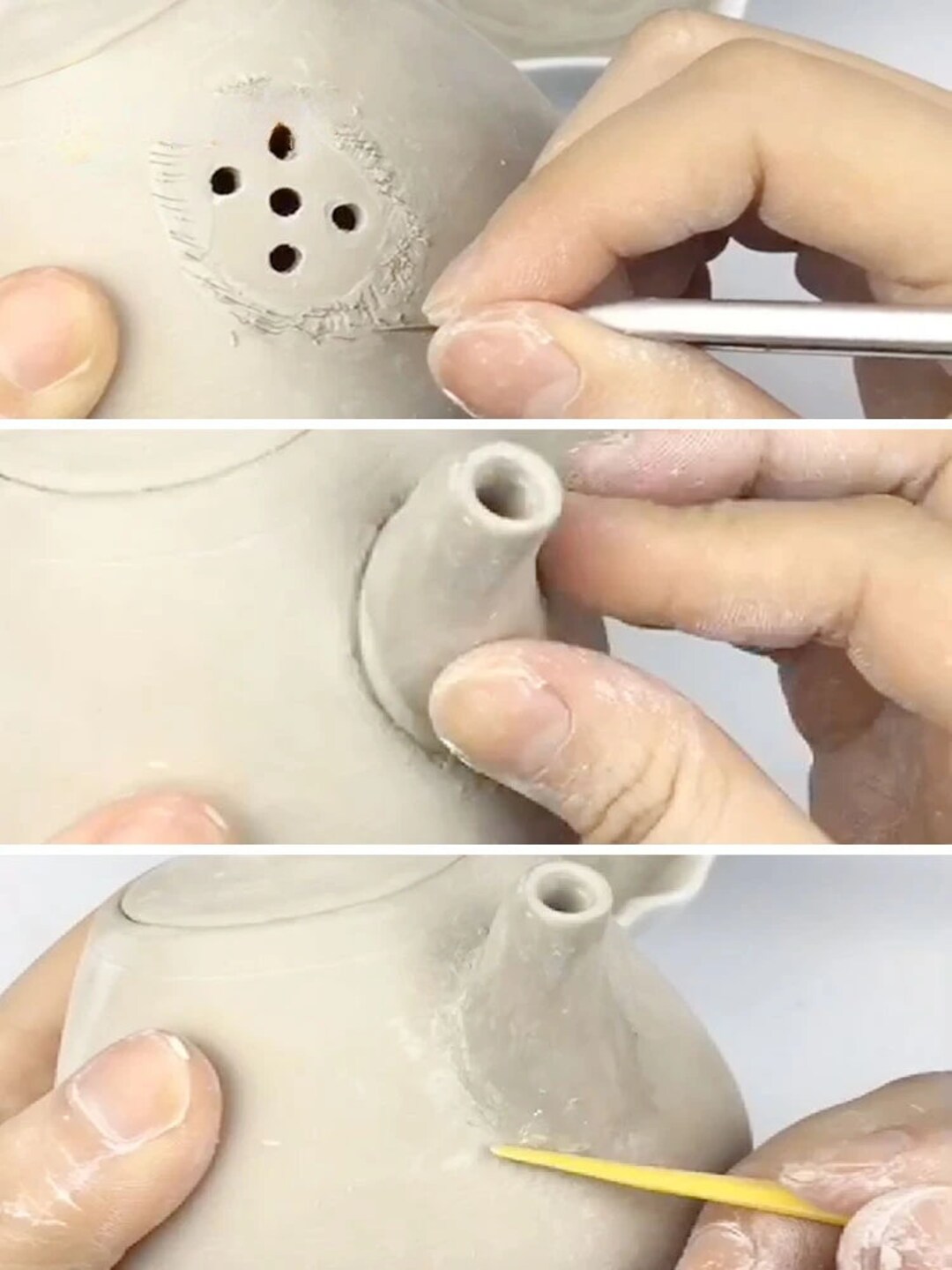 Pottery Tools, Gypsum, Multiple Shapes Options, Teapot Spout Plaster ...