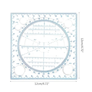 Geometric Ruler, Plastic, Circle Maker, Drawing Instruments Template ...