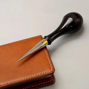 Leather Universal Awl, 304 Stainless Steel, Rosewood Handle, Brass ...