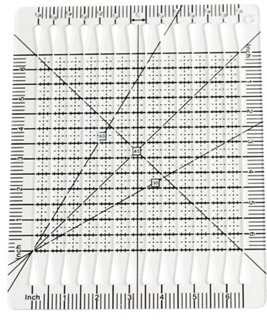 Slotted Quilting Ruler, Transparent Acrylic, Non-slip Surface, DIY ...