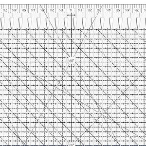 Quilting Ruler Transparent Acrylic, 5 in 1 Slotted Stripology, Fabric ...