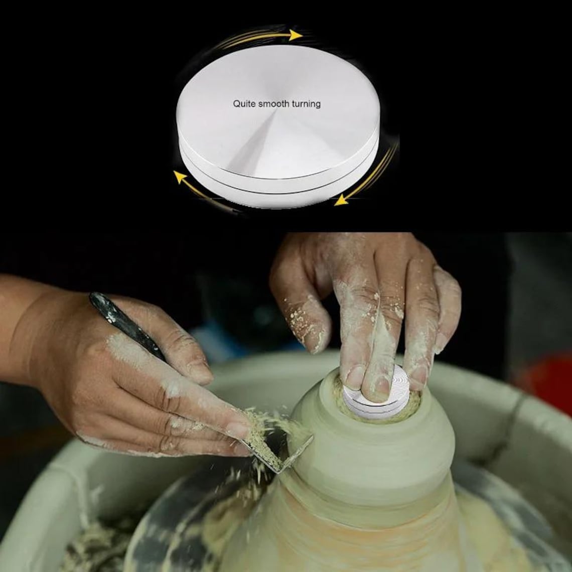 Pottery Trimming Spinner, Metal Bearing Rotary Disc, Various Sizes ...