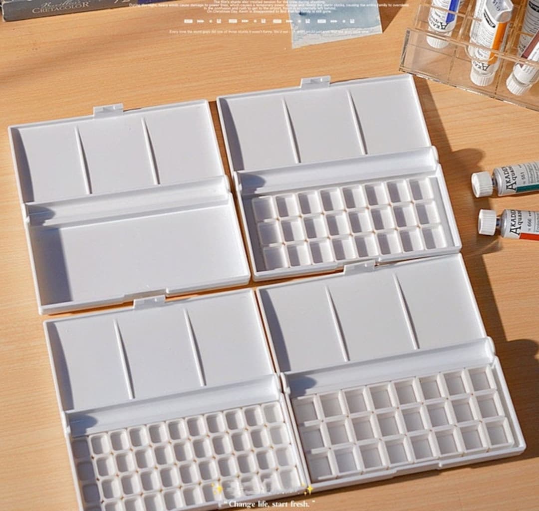 Watercolor Box, 24 Grid 1ML/2ML, Empty Plastic Paint Storage, Travel ...