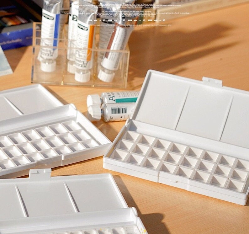 Watercolor Box, 24 Grid 1ML/2ML, Empty Plastic Paint Storage, Travel ...