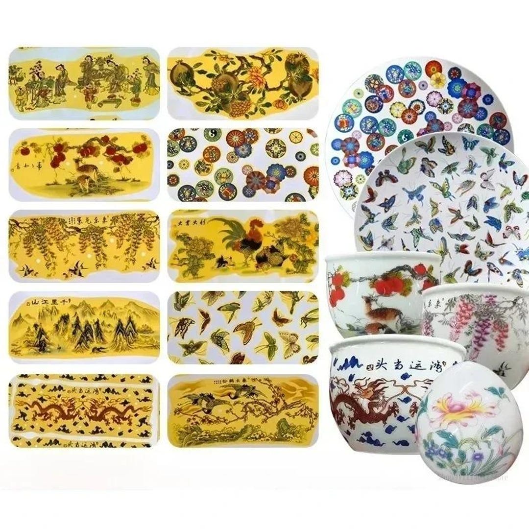 Pottery Decals, Overglaze Transfer Paper, Ceramic Coloring, Porcelain ...