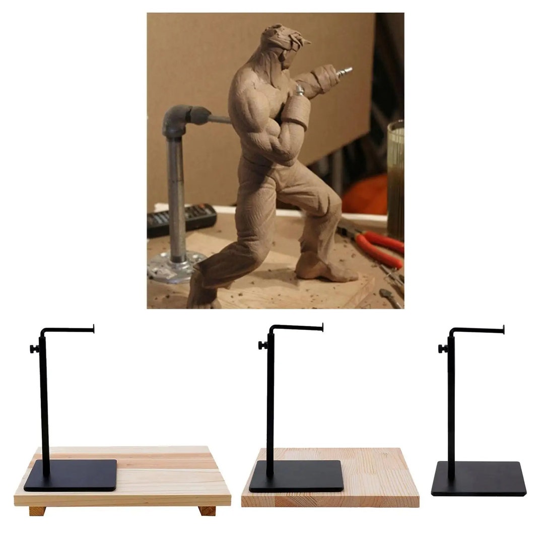 Pottery Clay Stand, Metal Pipe Bracket, Wooden Board Base, Ceramics ...