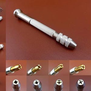 Leather Craft Sewing Awl Kit, 8pcs, Metal Steel, Locking Scratch ...