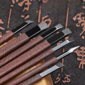 Stone Carving Chisel Set, 3/5/7/11pcs, Hard Manganese Steel, Various ...